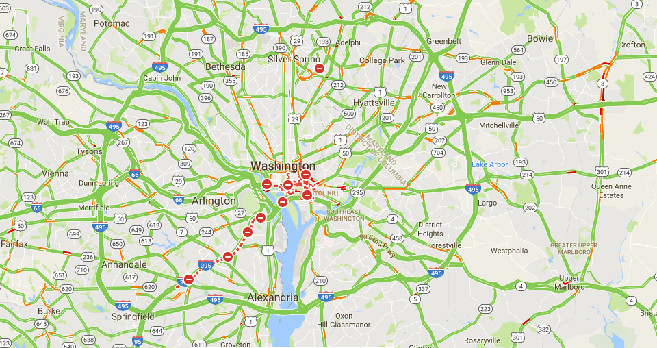 Washington Dc Traffic Map - United States Map