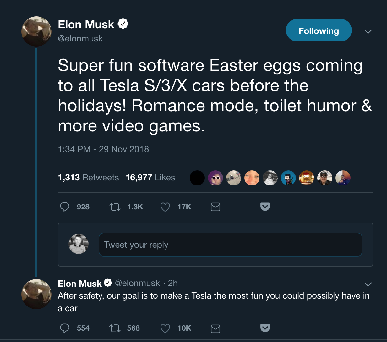 Tesla "Romance Mode" Will Debut Just Before Cars Become Fully Self ...