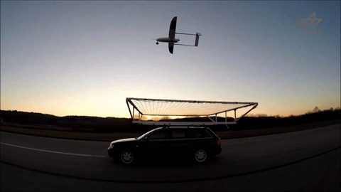 Watch German Research Drone Land Autonomously on a Moving Car | Inverse