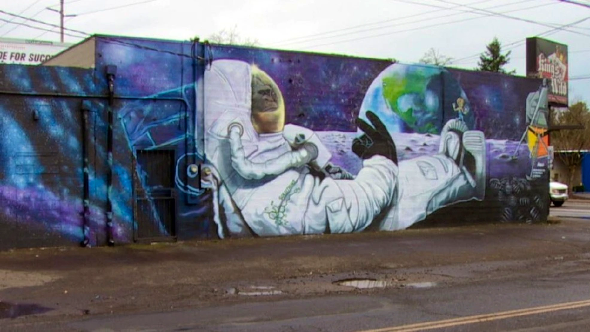 How a Pot Smoking Moon Monkey Mural Got a Portland Weed Dispensary in a ...