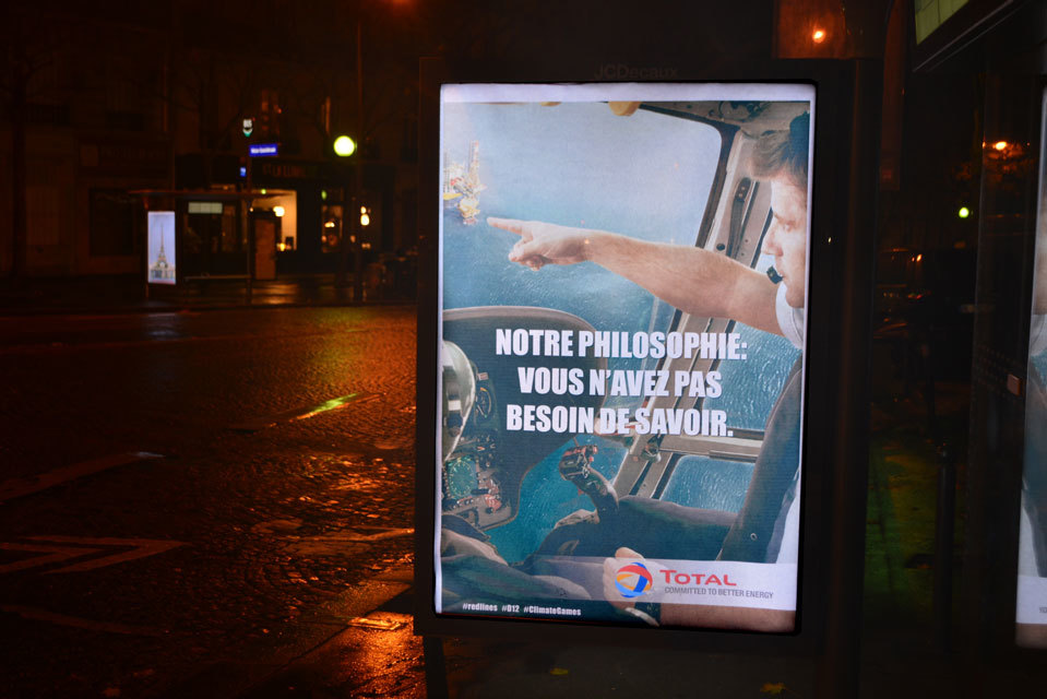 Fake Brandalism Adverts in Paris Call Out Capitalism During Climate ...