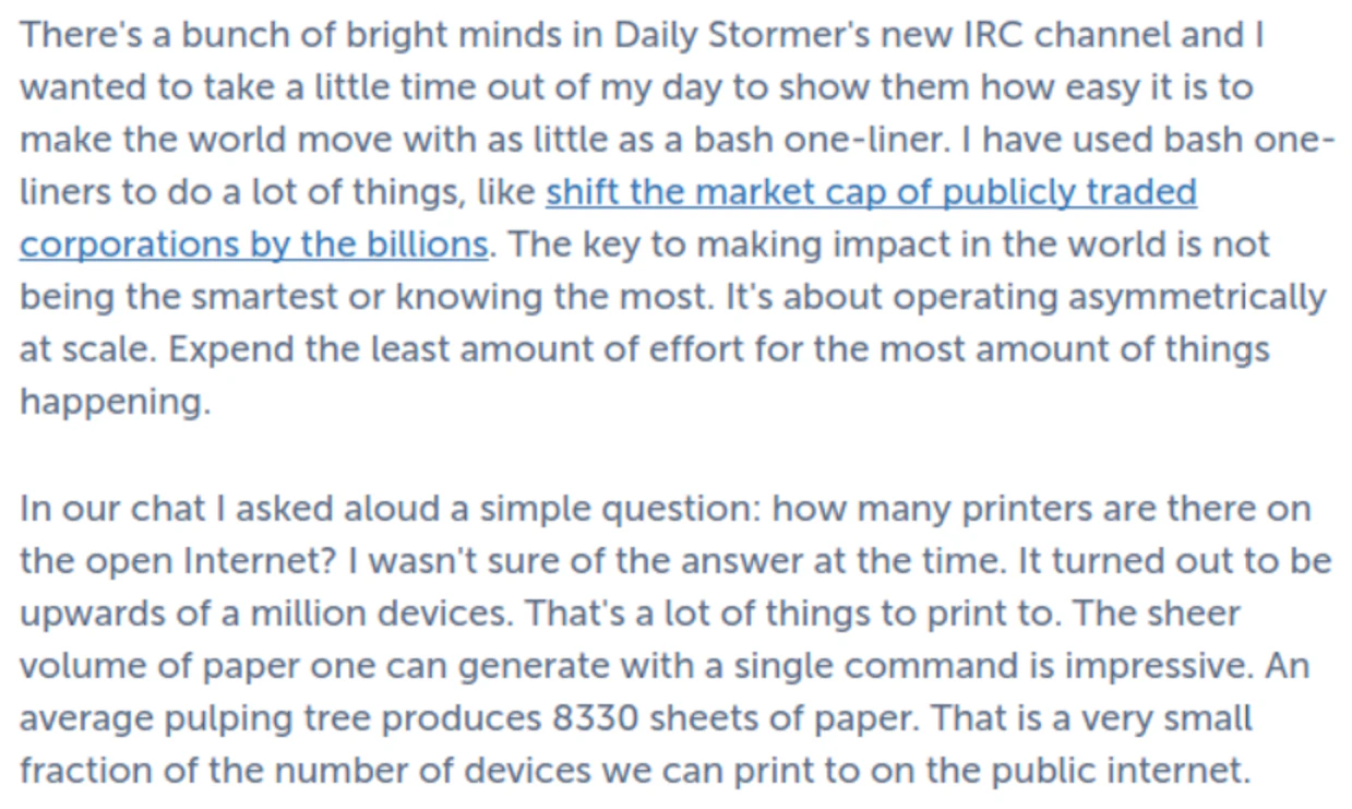 Notorious Troll Weev Hacks Public Printers for Racist Messages | Inverse