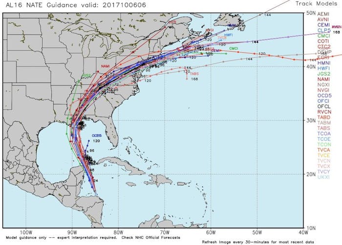 Tropical Storm Nate: How to Read Spaghetti Models as it Nears the U.S ...